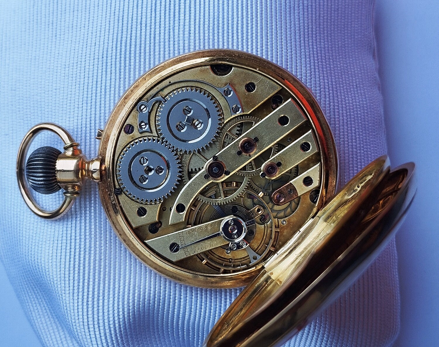 19th Century 18k Solid Yellow Gold Pocket Watch Swiss Movement Vintage ...