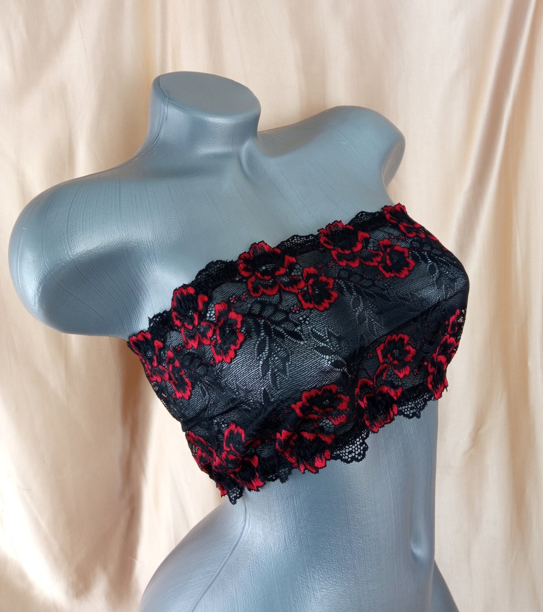 Black And Red Lace Bra Sexy Bra Mature Lingerie See Through Lingerie