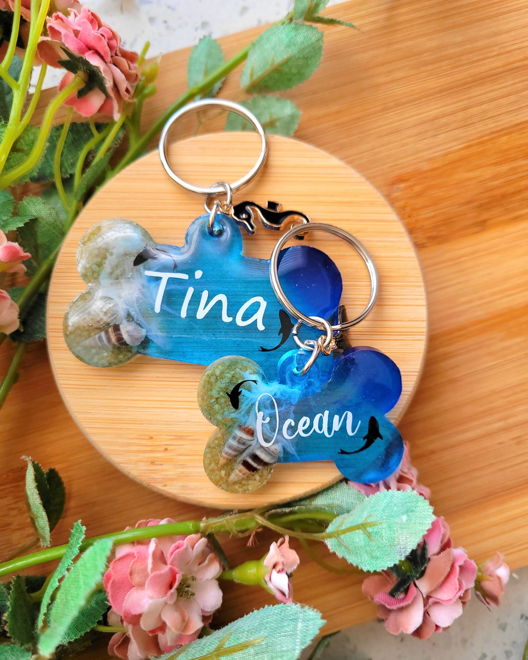 Custom Resin Dog Tag, Resin Pet Tag, Puppy Tag, Personalized Resin Dog ...