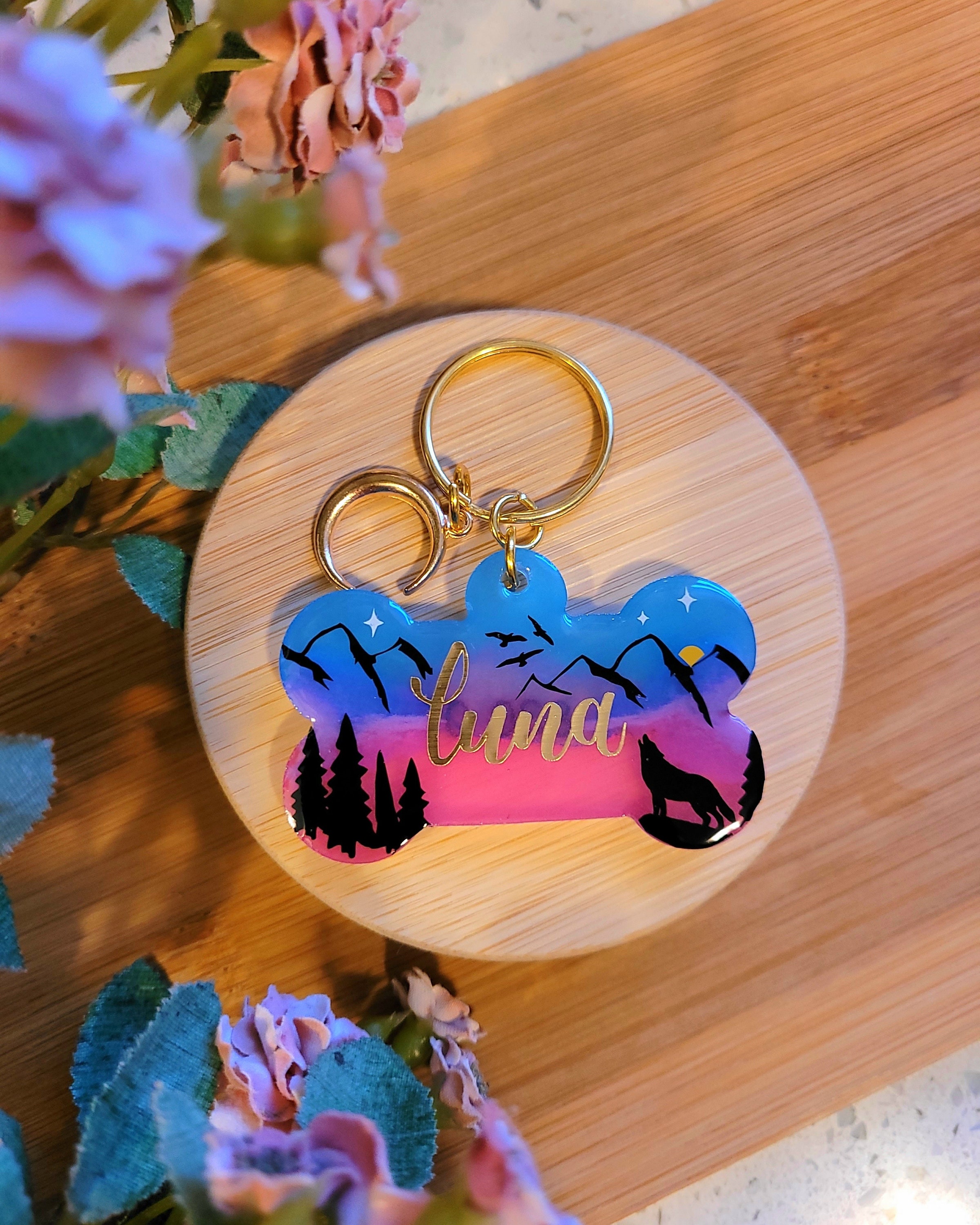 Custom Resin Dog Tag Resin Pet Tag Puppy Tag Personalized - Etsy