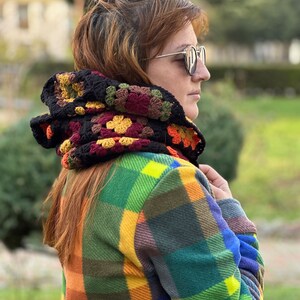 Autumn Balaclava, Fall Colors Balaclava, Oversize Crochet Black ...