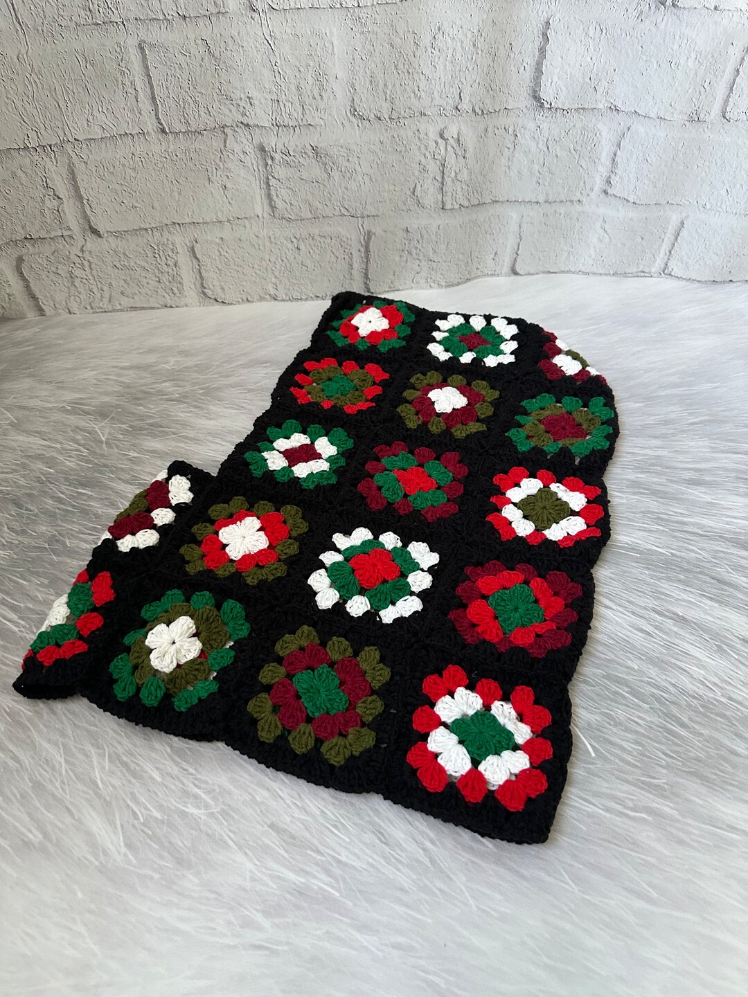 Christmas Balaclava, Christmas Hat, Handmade Crochet Balaclava, Black ...