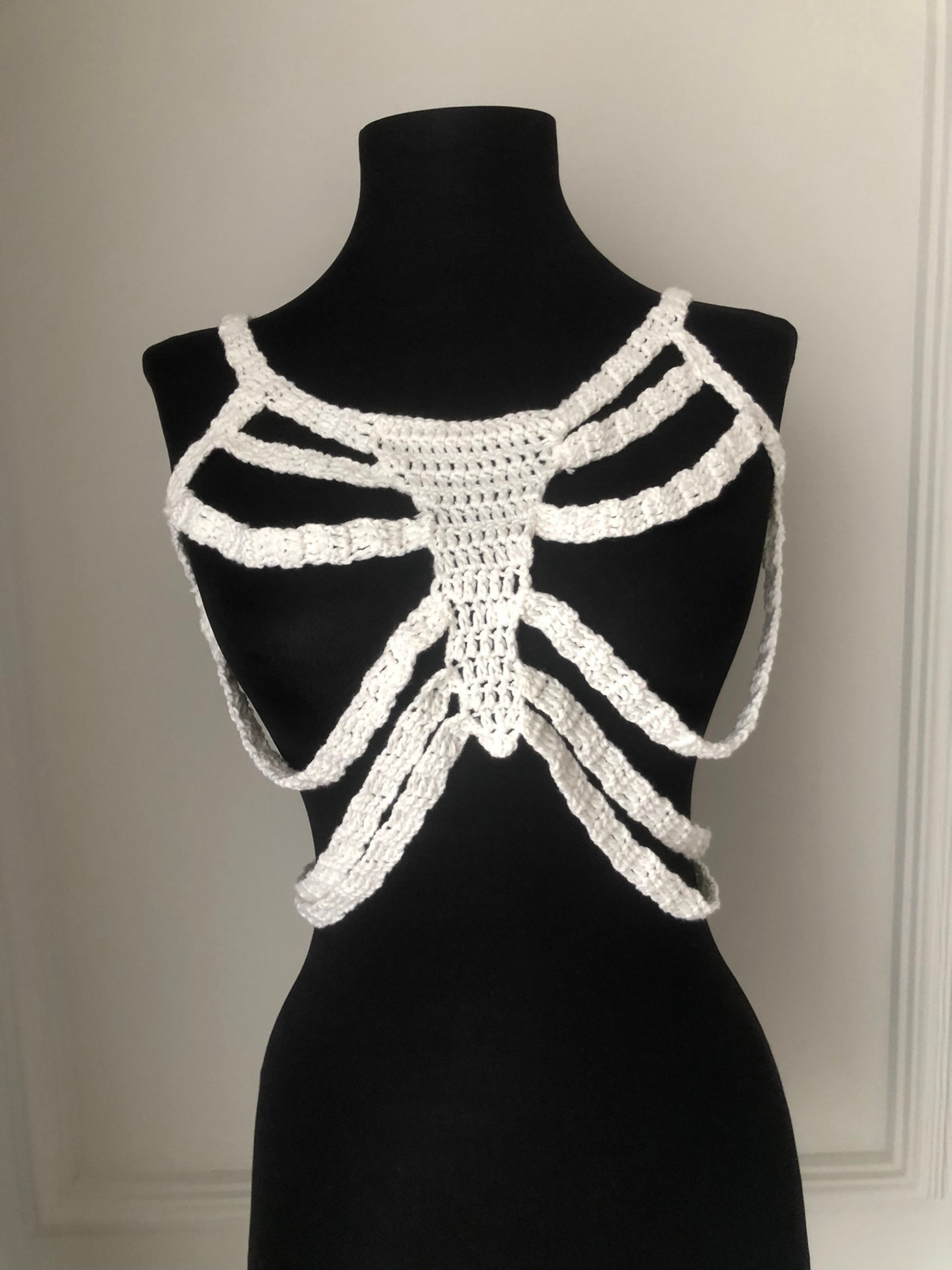 Crochet Skeleton Top Ginger Top Crochet Skull Top Grunge - Etsy