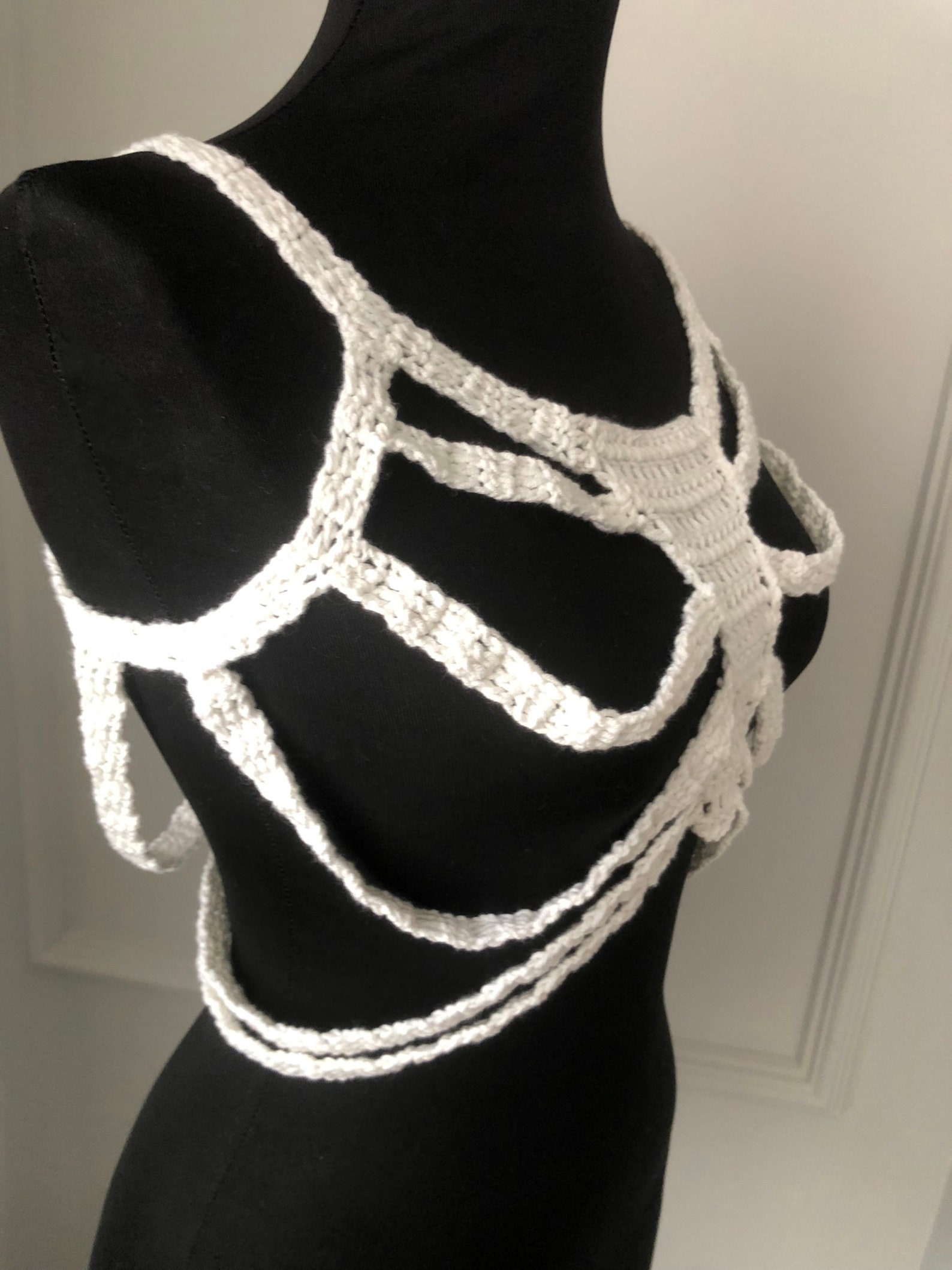 Crochet Skeleton Top Ginger Top Crochet Skull Top Grunge - Etsy