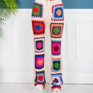 Crochet Pants, Granny Square Pants, ,crochet Granny Square Pants ...