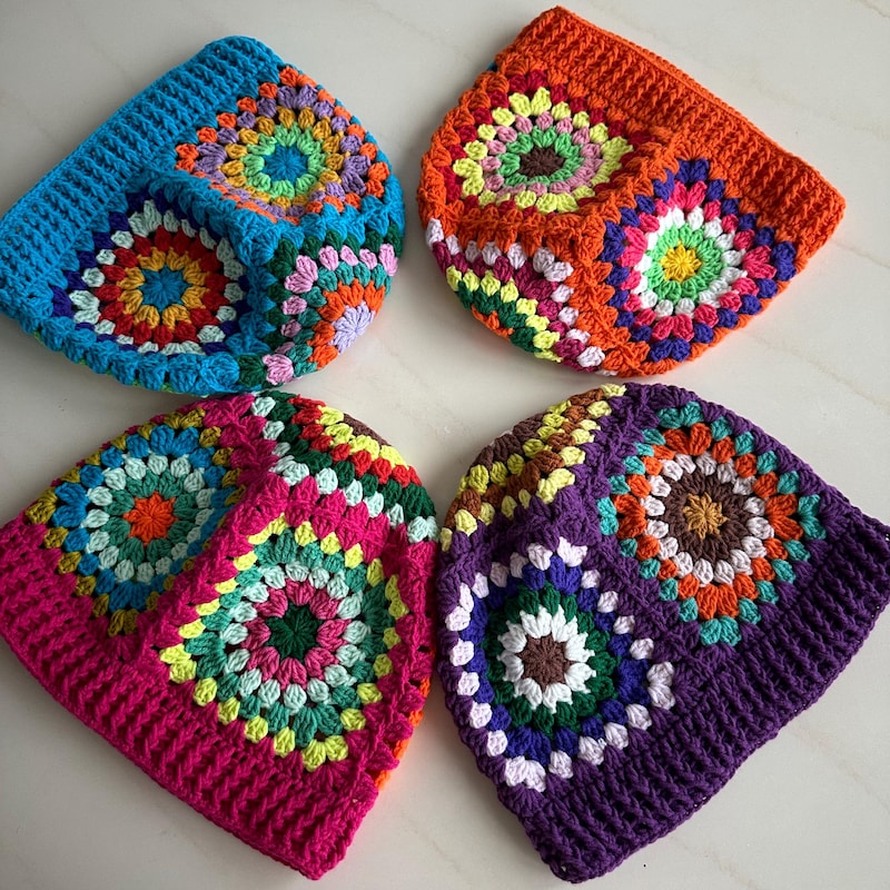 Granny Square Hat - Etsy