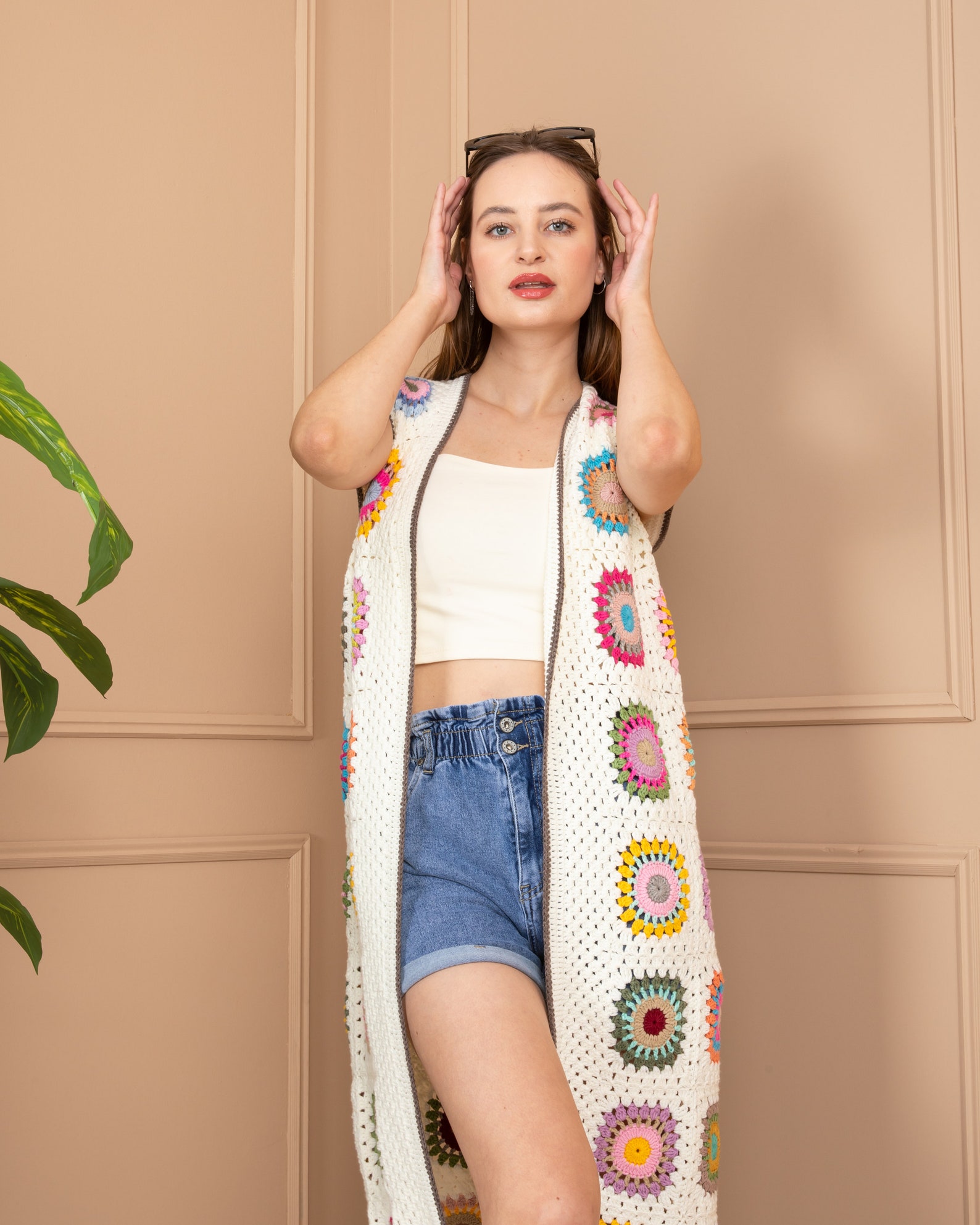 Crochet Sweater Vest Women, Granny Square Vest, Crochet Afghan Vest ...