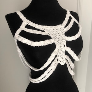 Crochet Skeleton Top Ginger Top Crochet Skull Top Grunge - Etsy