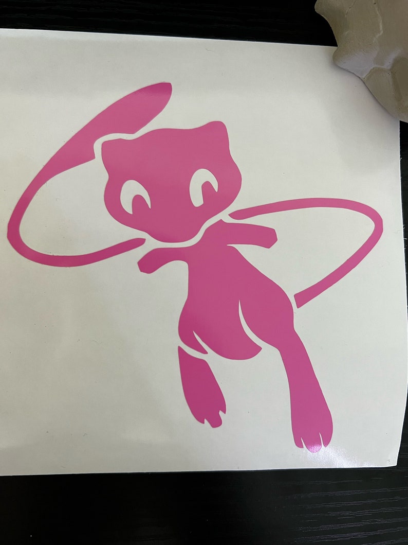 Pink Mew Pokemon Decal Sticker - Etsy