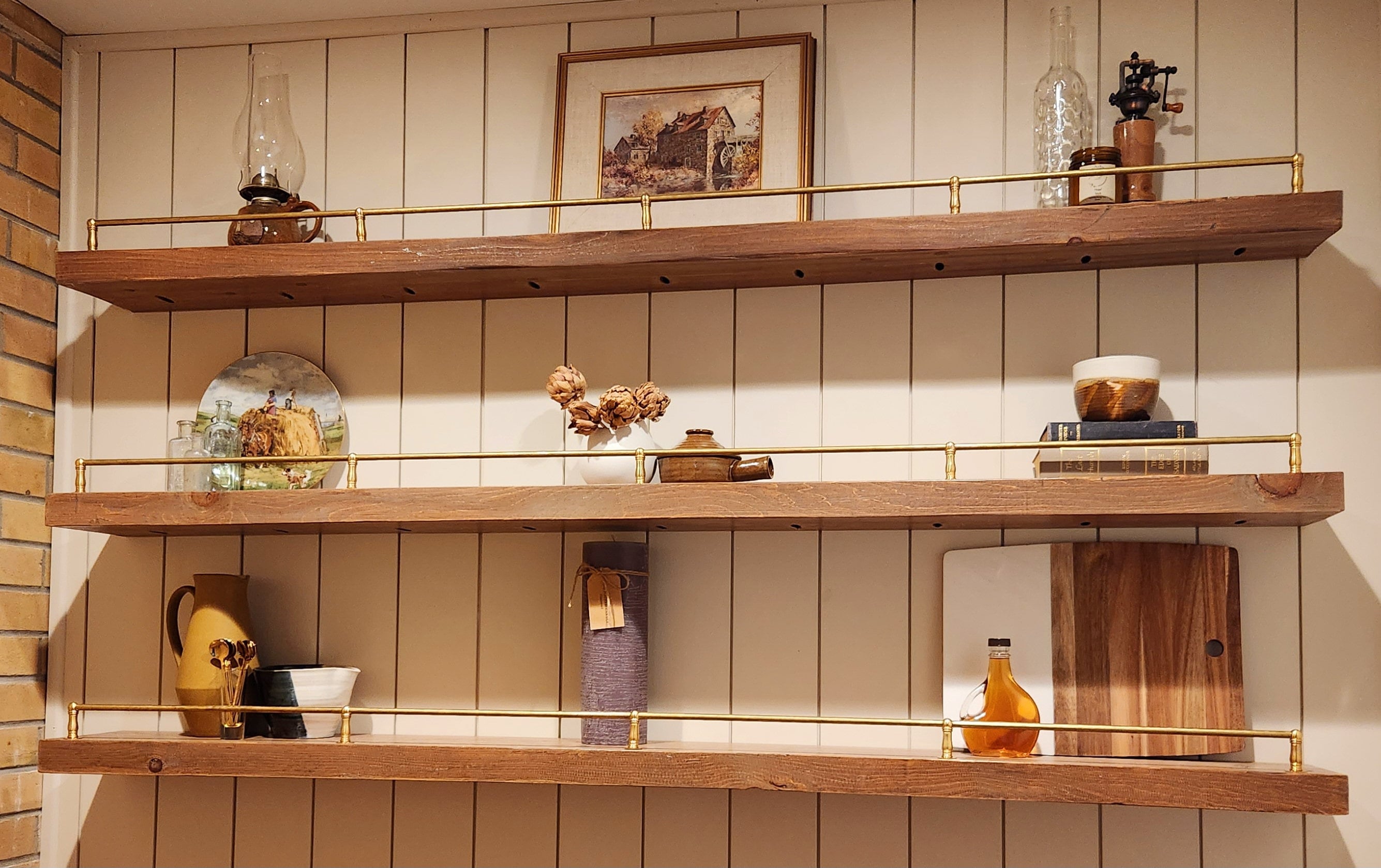 Brass Shelf Rail tipping Rail/gallery Rail - Etsy Canada