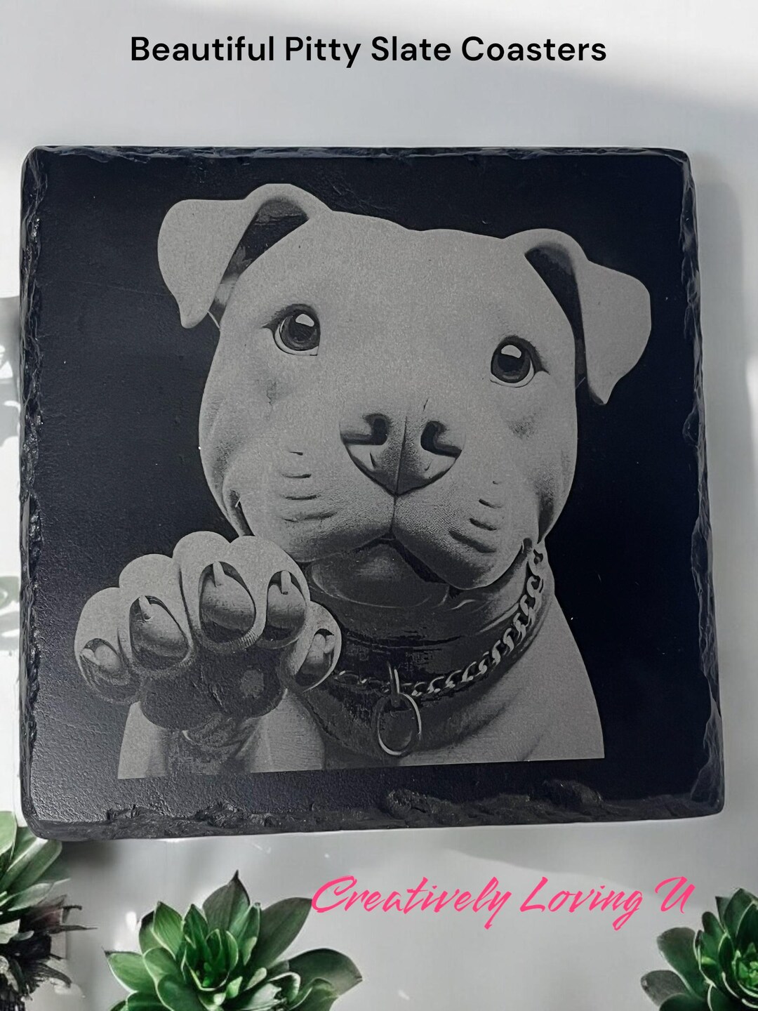 Digital File for - Pit Puppy Slate Coaster Engraving. SVG & XCS ...