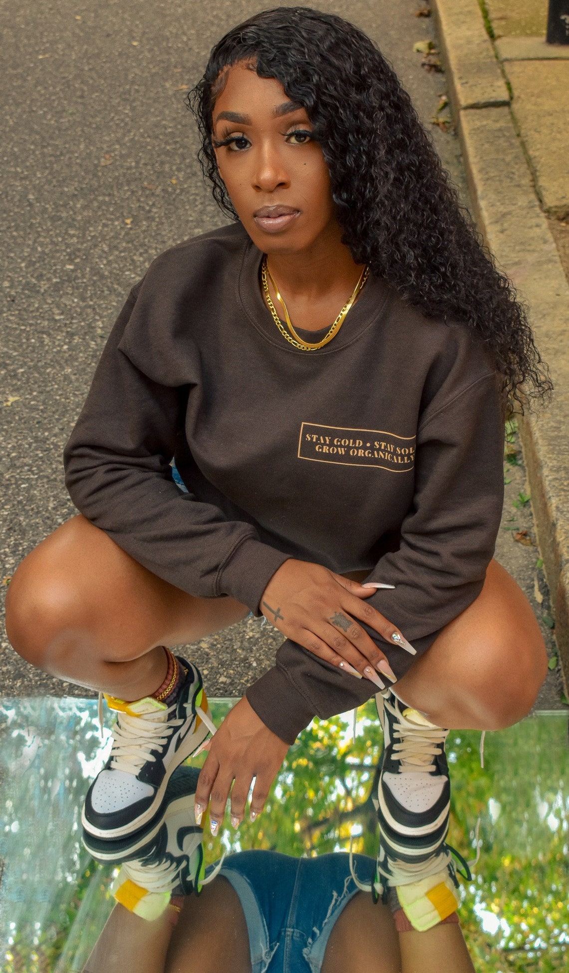 Official I AM X Daily Dressings™ Collab Mocha Crew Neck Sweatshirt - Etsy