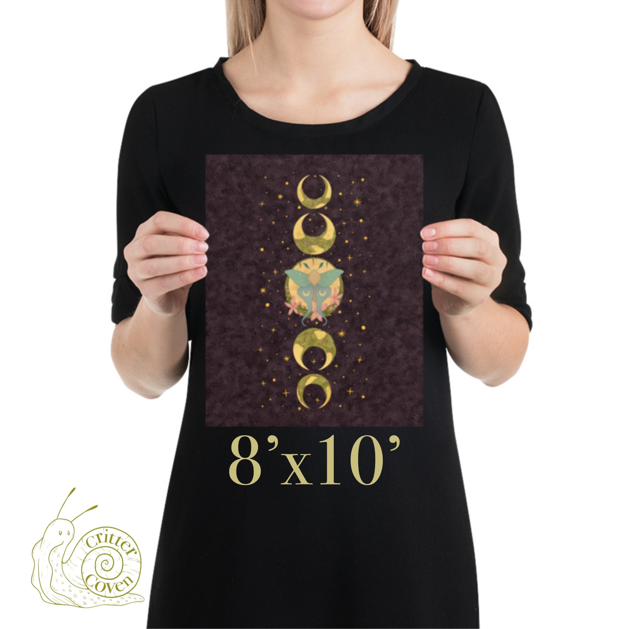 Luna Moth Art Print Moon Art Print Moth Art Print - Etsy