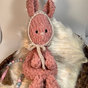Pink Boho Bunny, Easter Bunny, Handmade Bunny, Crochet Bunny, Easter ...