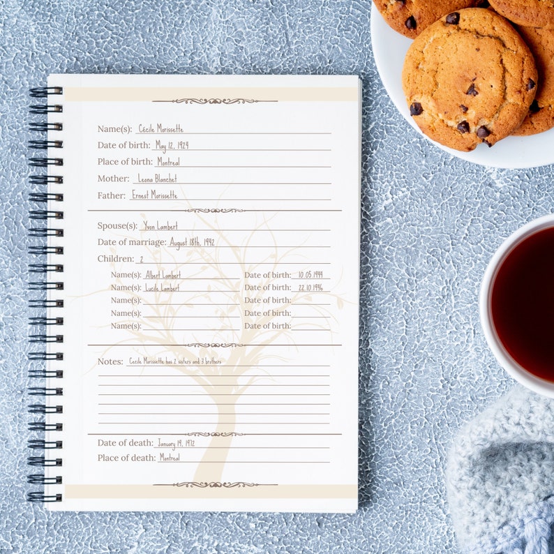 Family Tree Book... Custom Family Tree Notebook. Family | Etsy