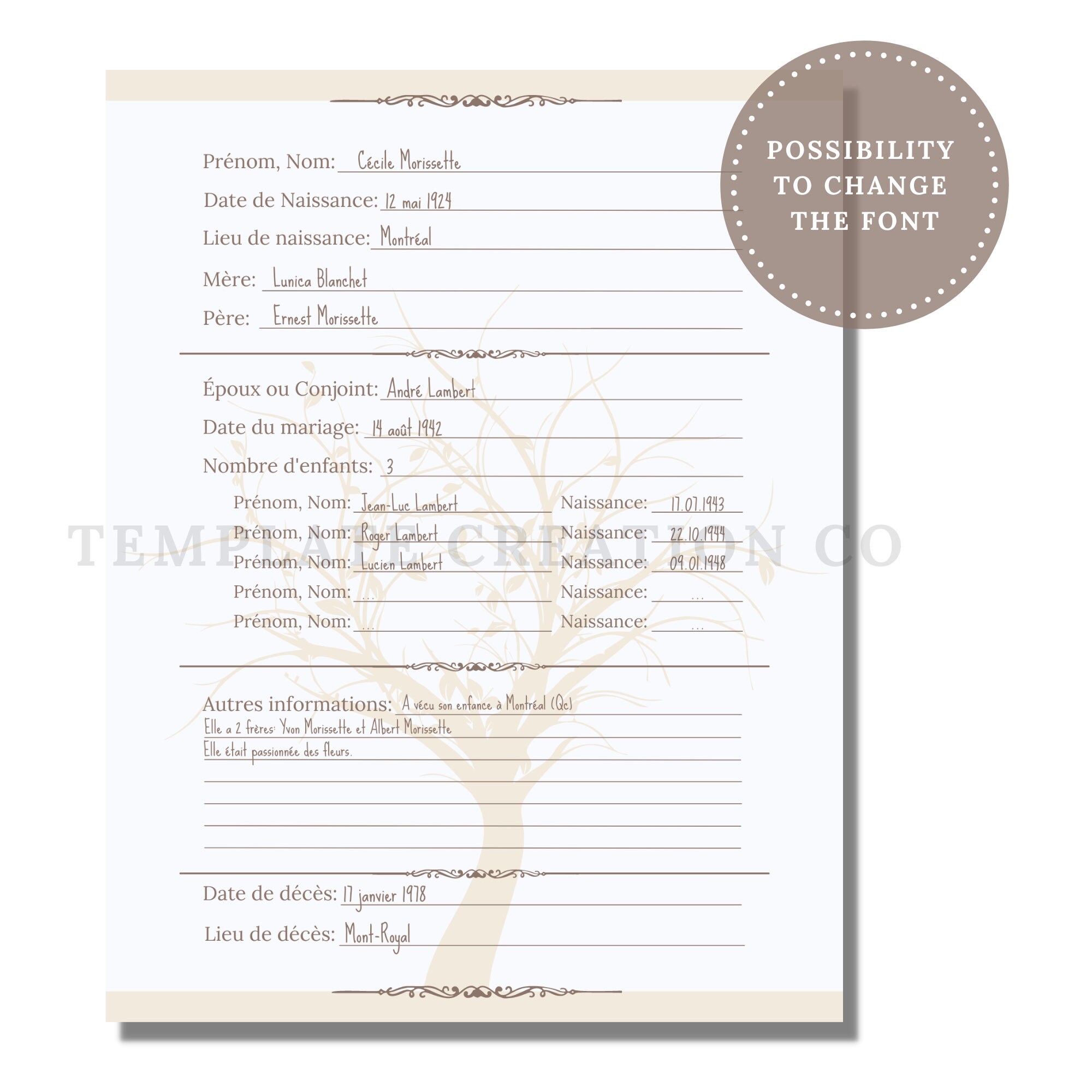 Family Tree Book... Custom Family Tree Notebook. Family - Etsy Canada