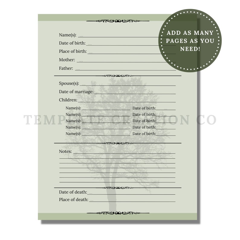 Family Tree Book... Family Journal. Custom Family Tree Notebook ...