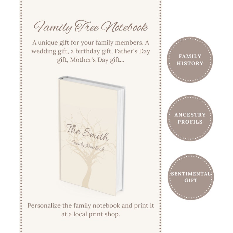 Family Tree Book... Custom Family Tree Notebook. Family | Etsy