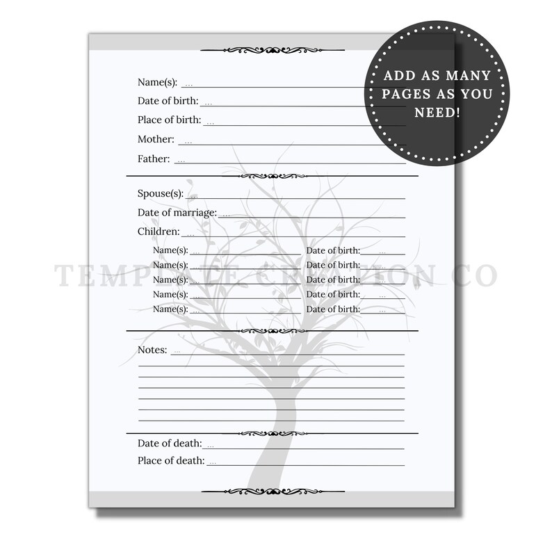 Family Tree Book... Custom Family Tree Notebook. Family | Etsy