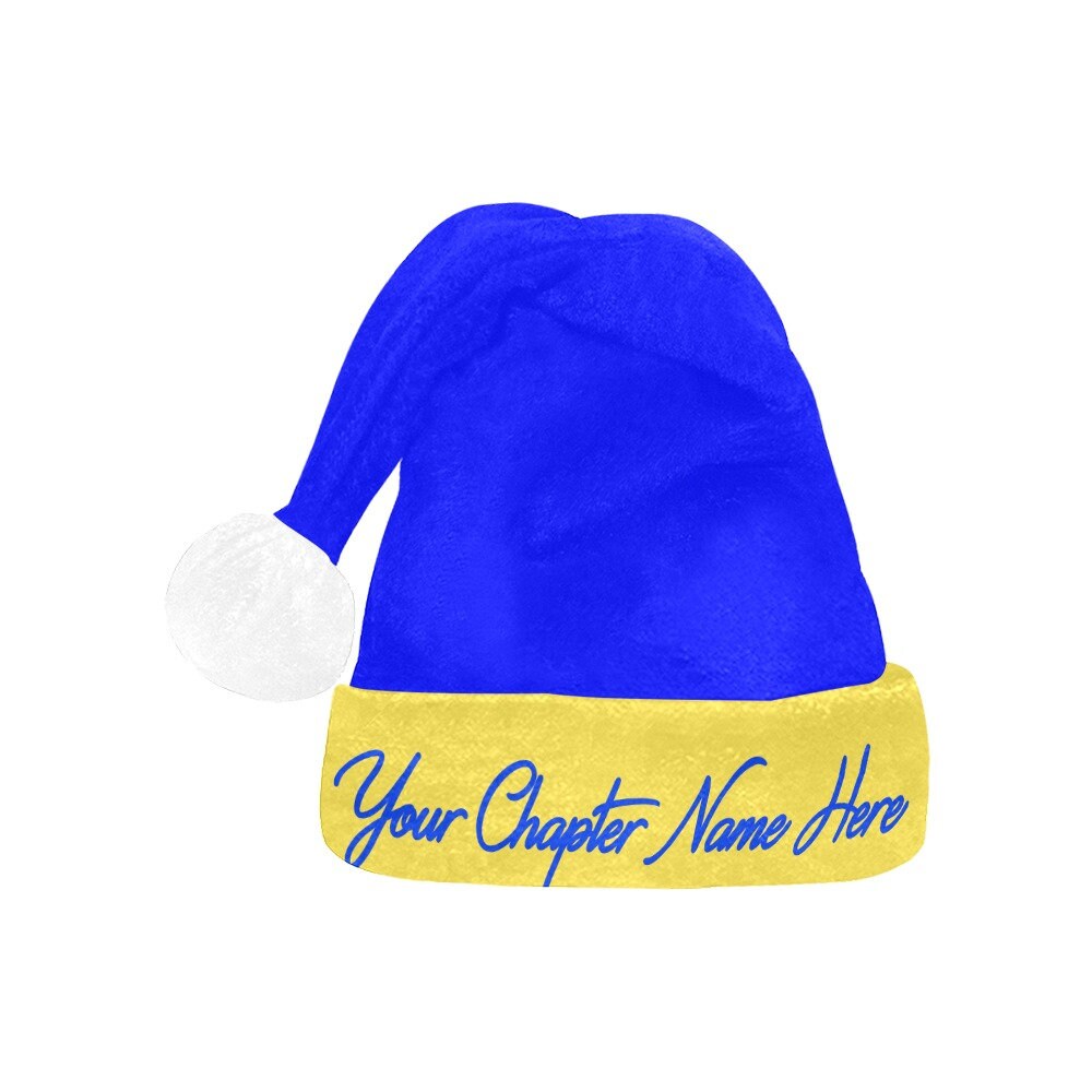 PERSONALIZED Santa Hats. Blue and Gold. Rep Your Chapter Greek ...