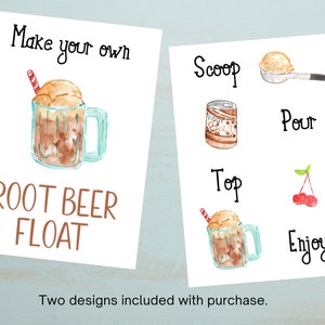 Root Beer Float Sign | Root Beer Float Bar | Ice Cream Float Sign ...