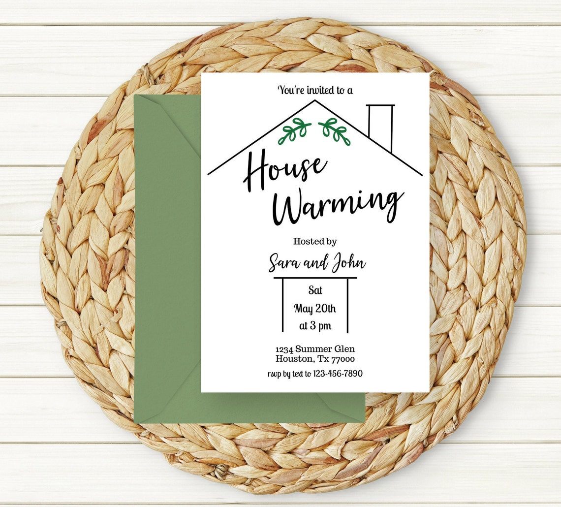 Housewarming Party Invitation | New Home Invite | Minimal Housewarming ...
