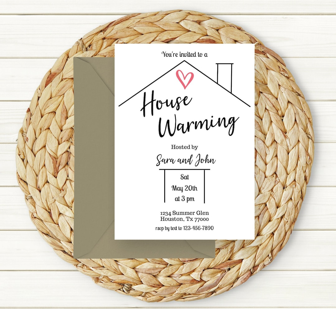 Housewarming Party Invitation | New Home Invite | Minimal Housewarming ...