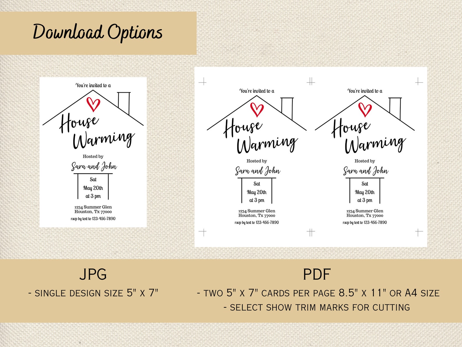 Housewarming Party Invitation | New Home Invite | Minimal Housewarming ...