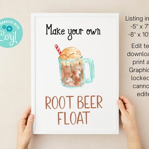Root Beer Float Sign | Root Beer Float Bar | Ice Cream Float Sign ...