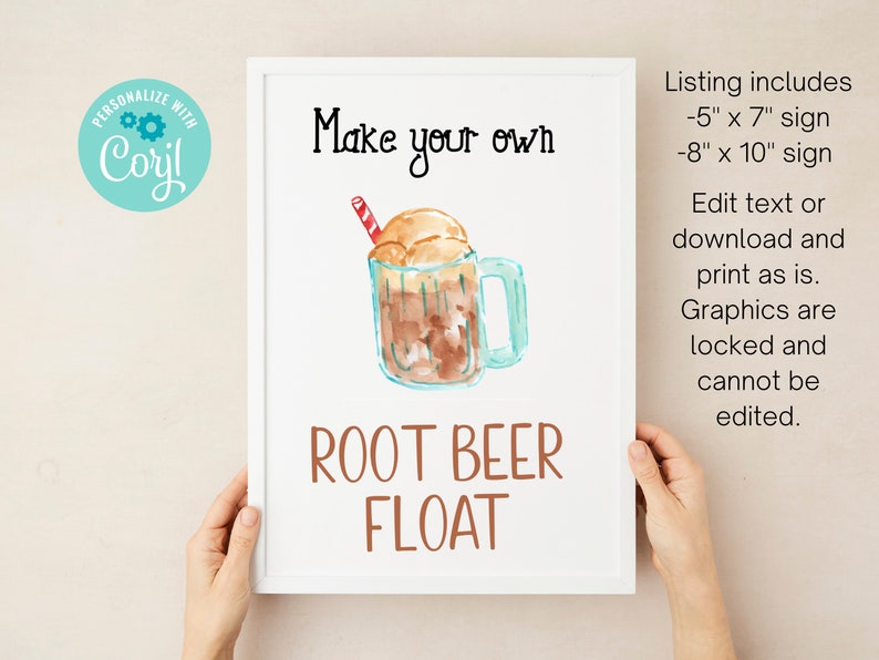 Root Beer Float Sign | Root Beer Float Bar | Ice Cream Float Sign ...