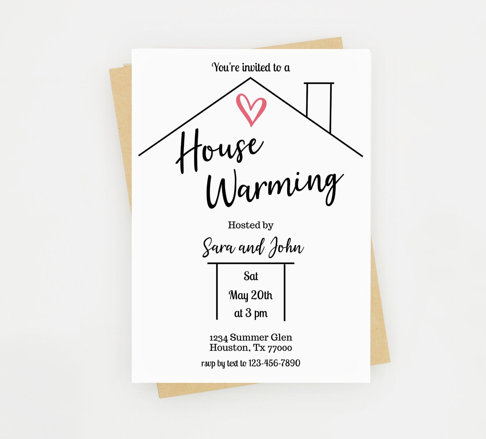 Housewarming Party Invitation New Home Invite Minimal - Etsy