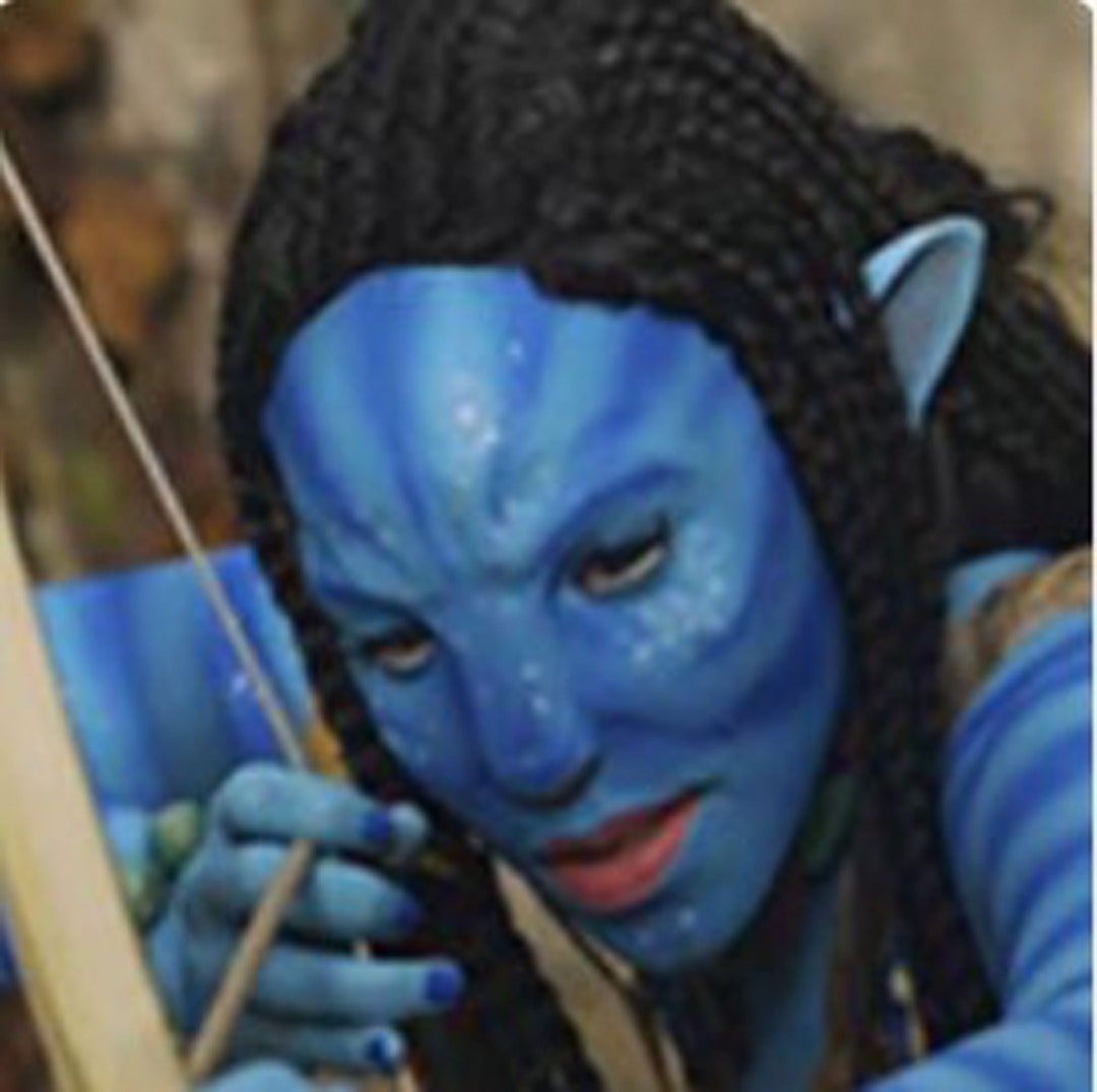 Avatar Navi Cat Foam Latex Prosthetic Mask Navi Makeup for Halloween ...