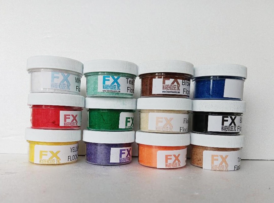 12 Piece Flocking Kit for Special FX Makeup Gelatin & Silicone or Other ...