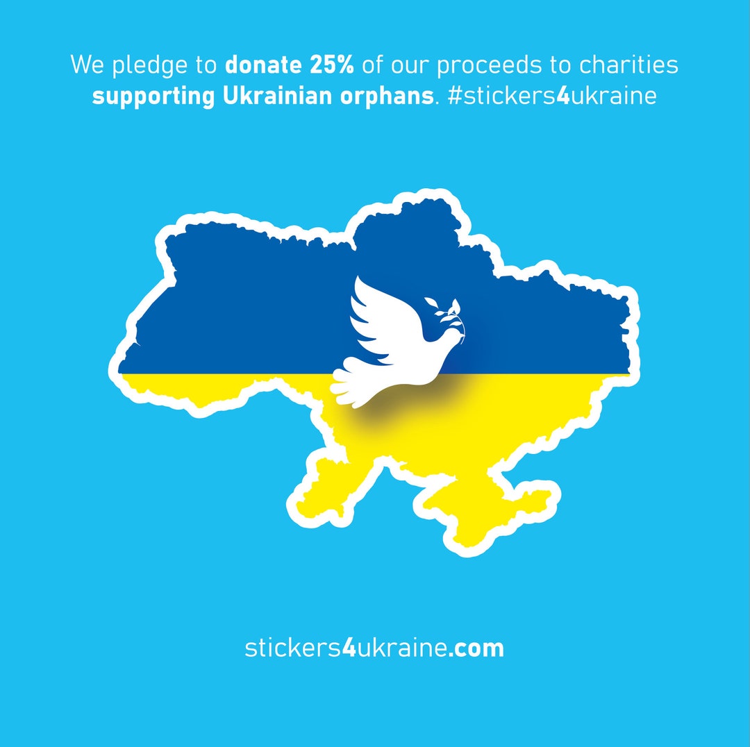 Ukraine Country Sticker / Ukraine Map Stickers / Ukraine Sticker ...