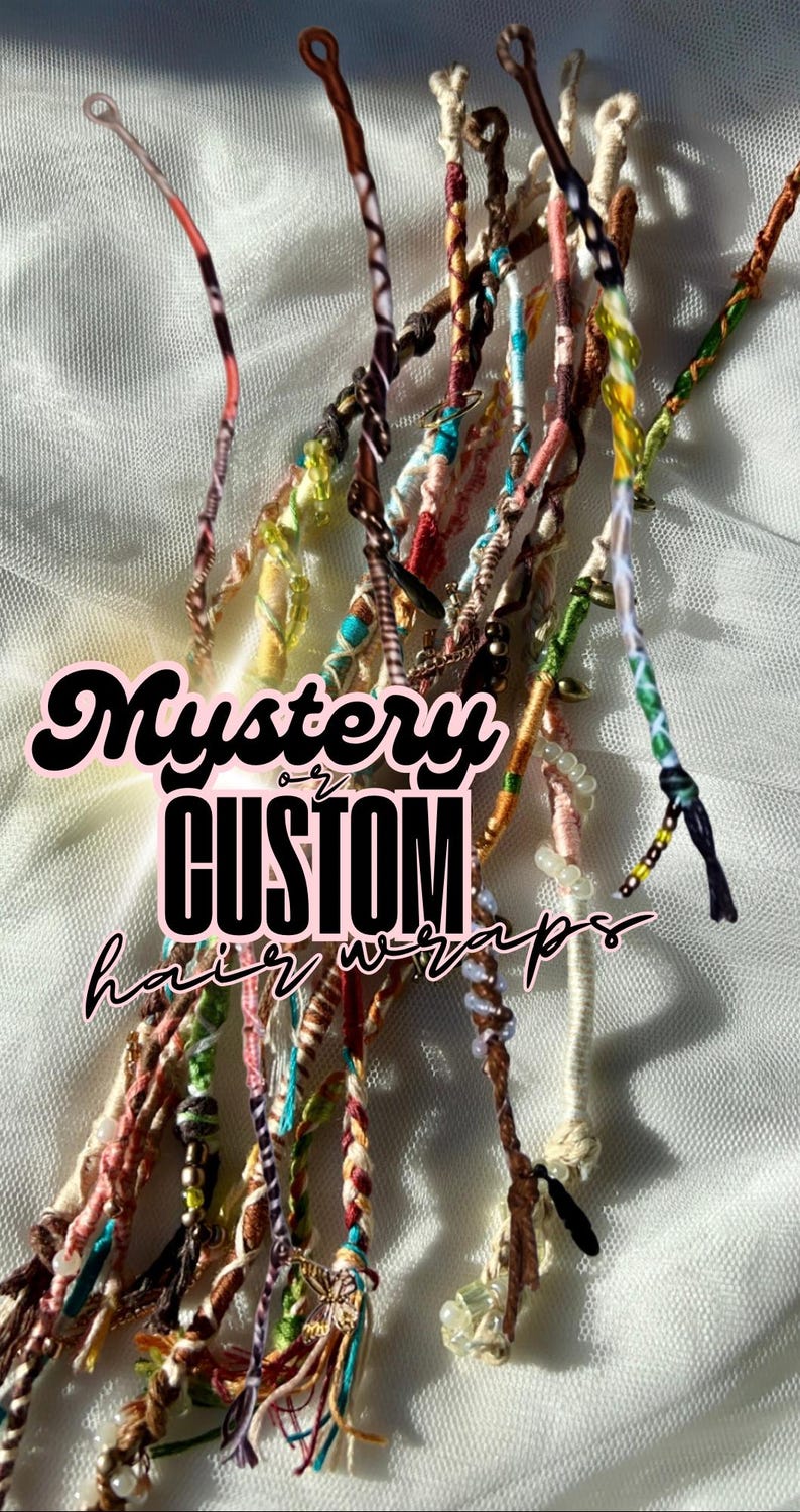 HANDMADE Tie in Hair Wrap Extension, Temporary Hair Extension, Faux ...