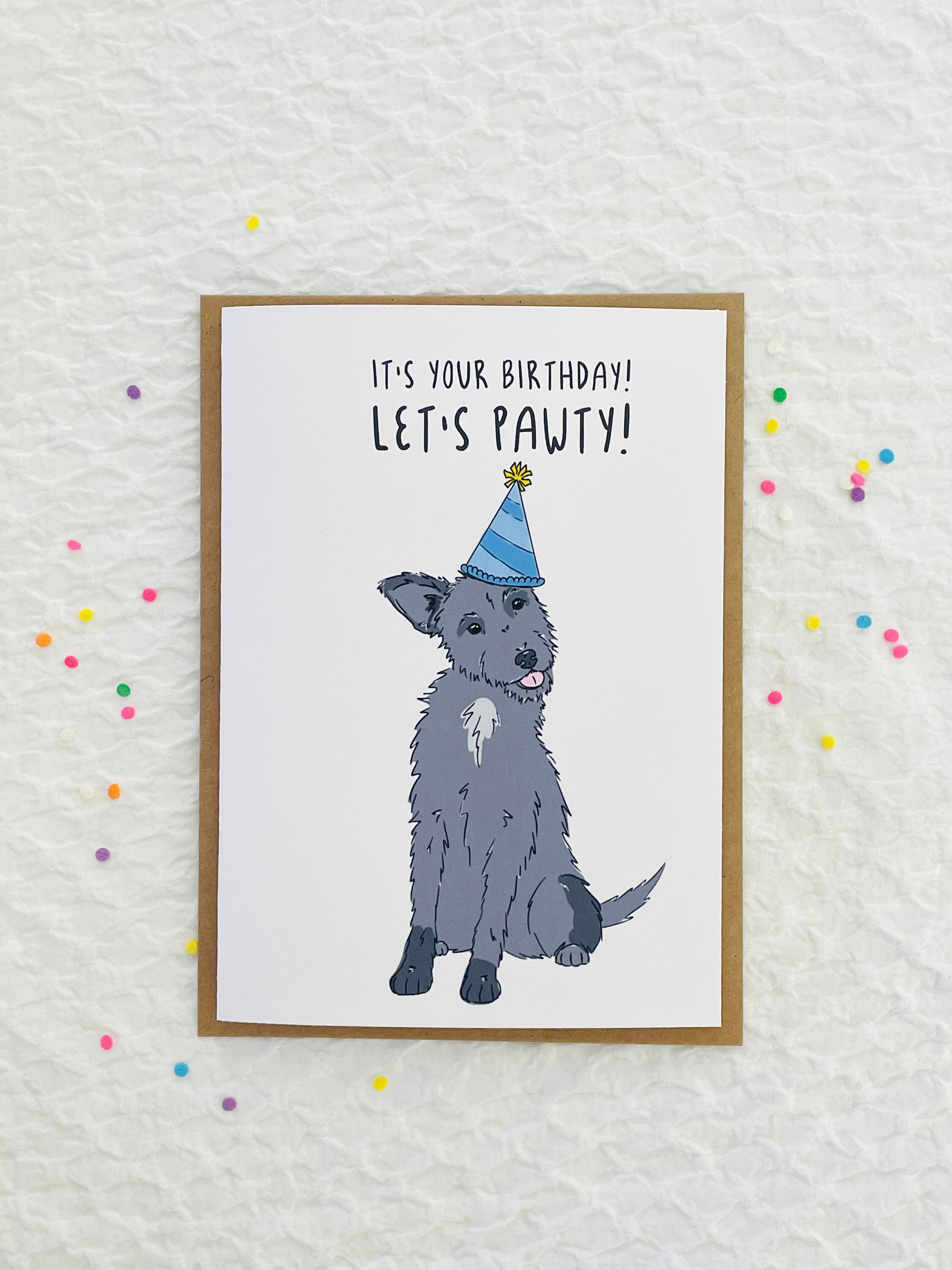 Dog Birthday Cards, Set of Five, Blank Interior, Artwork, Handmade Pet ...