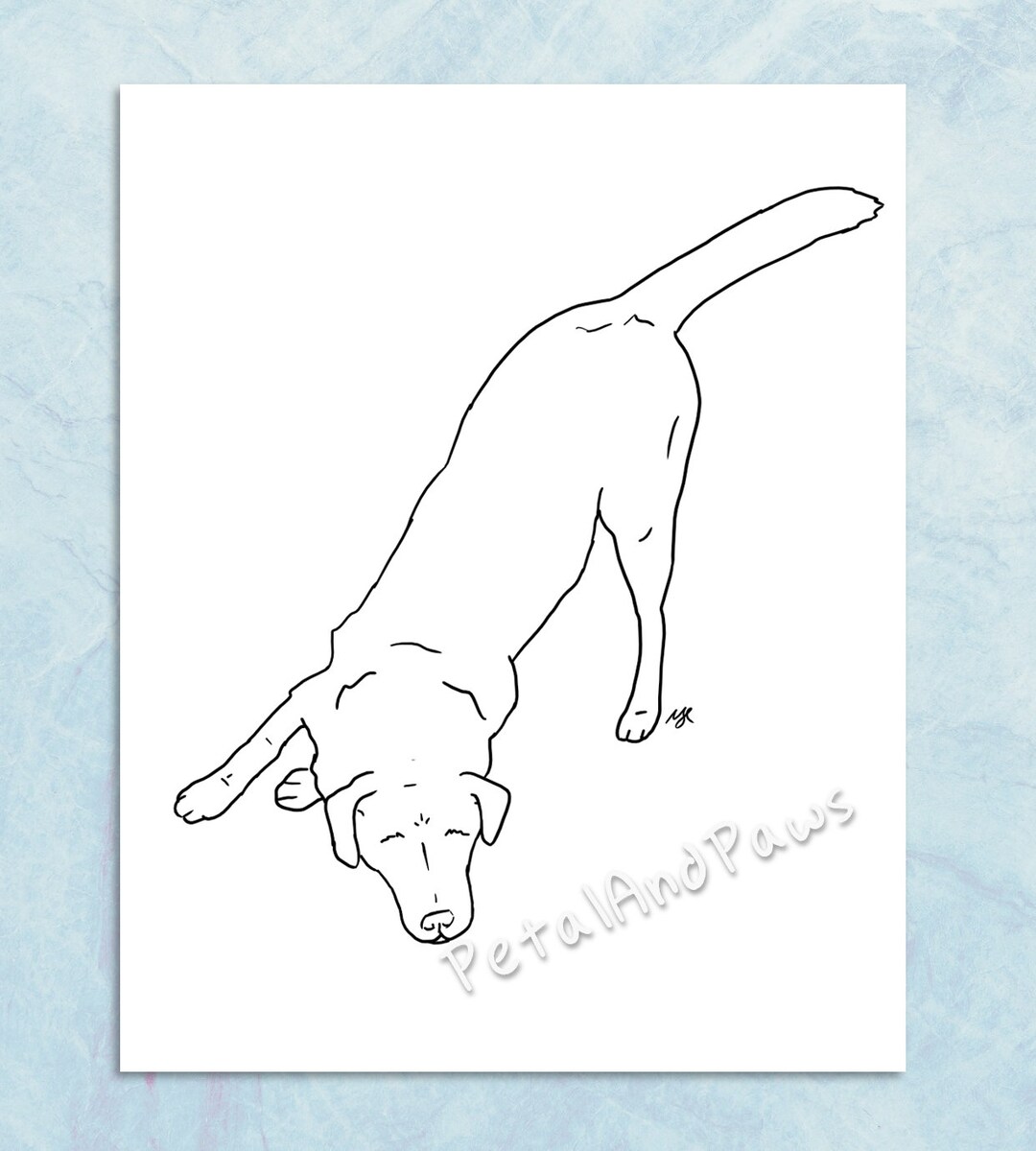 Lab, Dog Line Art, Dog Print, Pet Wall Art, Room Decor, Printable Wall ...