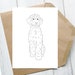 Line Art Card, Printable, Doodle, Blank Interior, Simple - Etsy