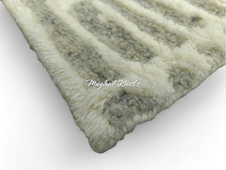 Restoration Hardware Wool Berber Hand Knotted Grey Ivory Natural Wool ...