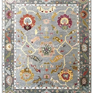 Hand Tufted Designer White Wool Living Room Area Rug Vintage Style ...