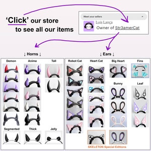 Mecha Cat Ears Accessory for Headset Headphones Cyber Robot Bunny ...