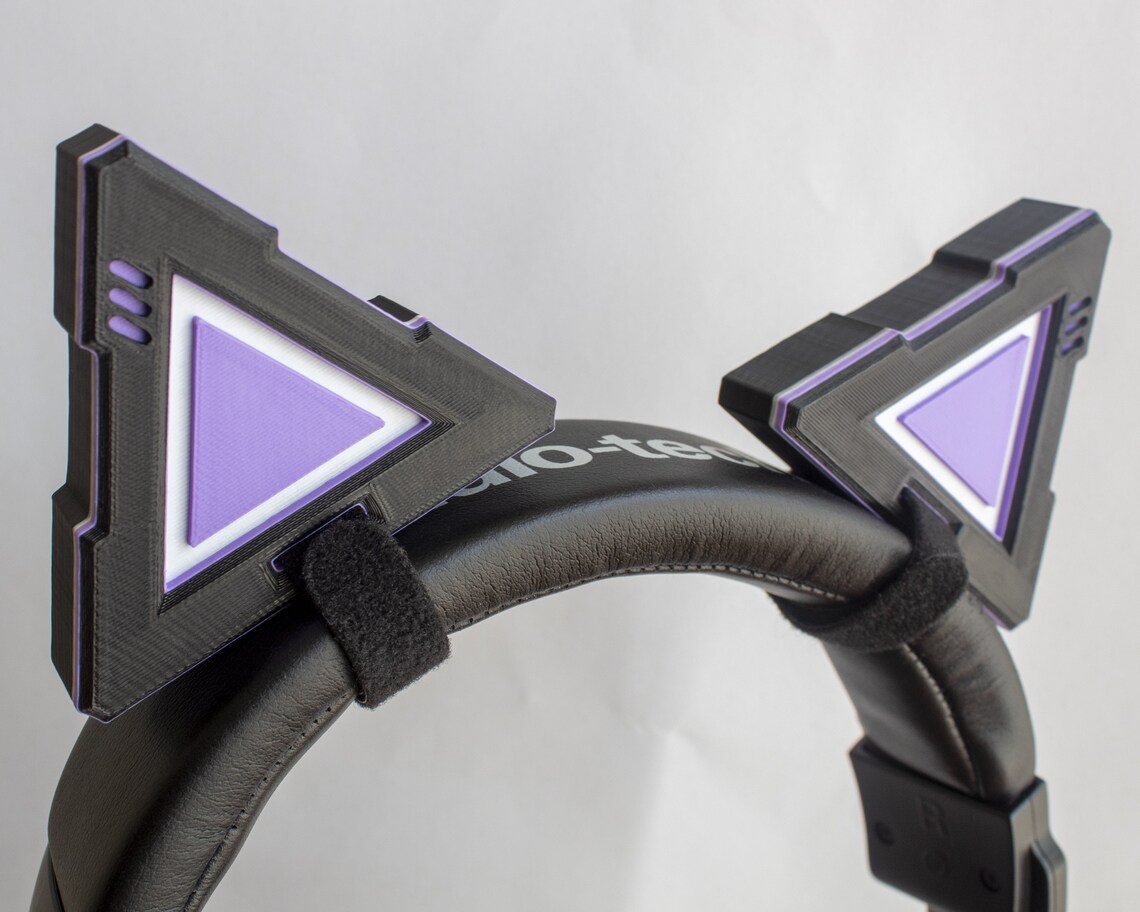 Cat Futuristic Mecha Robot Ears for Headset Headphones black - Etsy UK