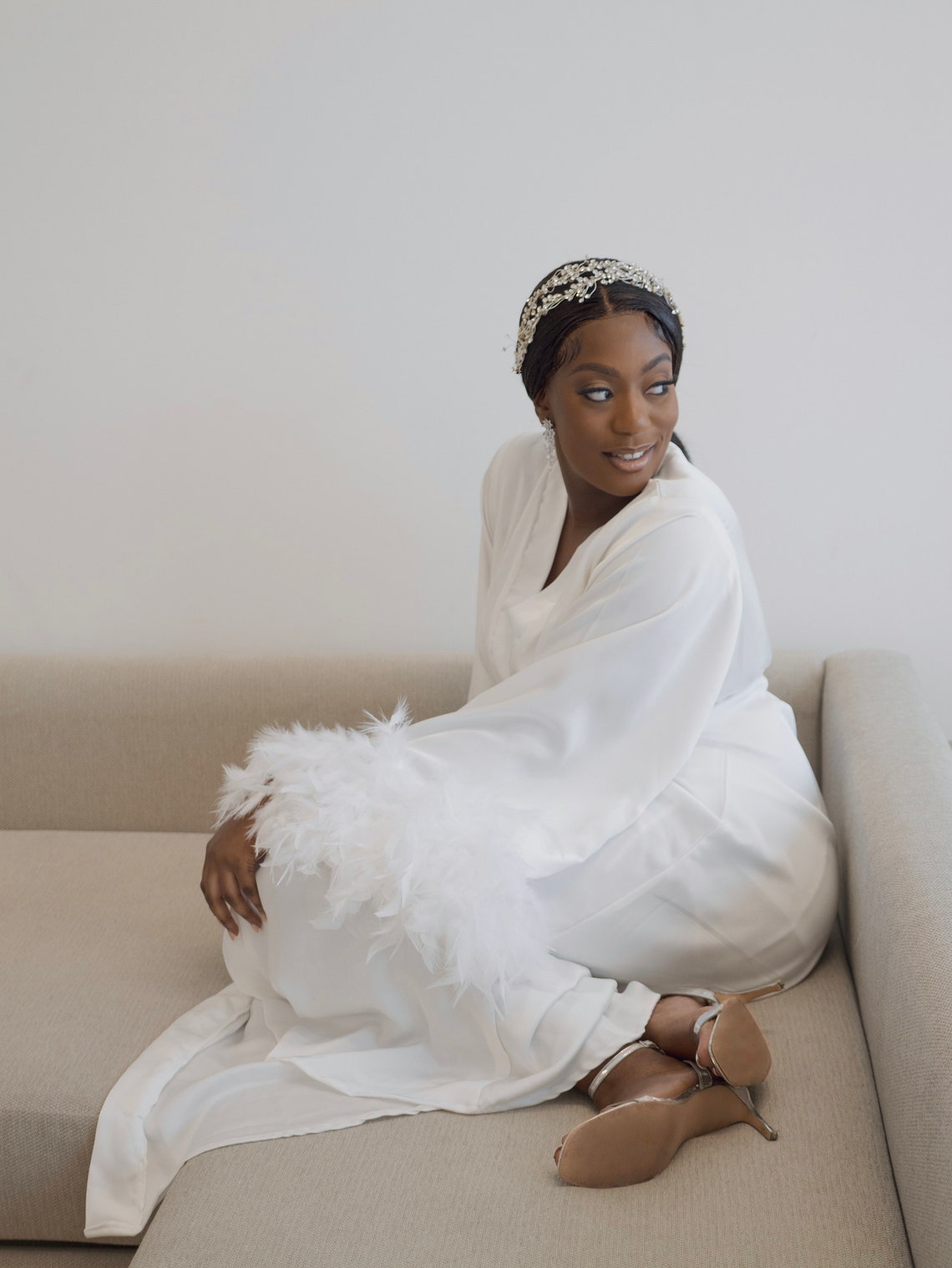 Silk Bridal Robe White Wedding Bridal Robe Wedding Silk Robe Lace Robe ...