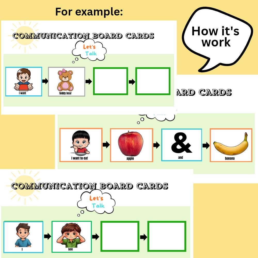Communication Cards, Pecs Cards, Autism Card, Flash Cards, Non Verbal ...