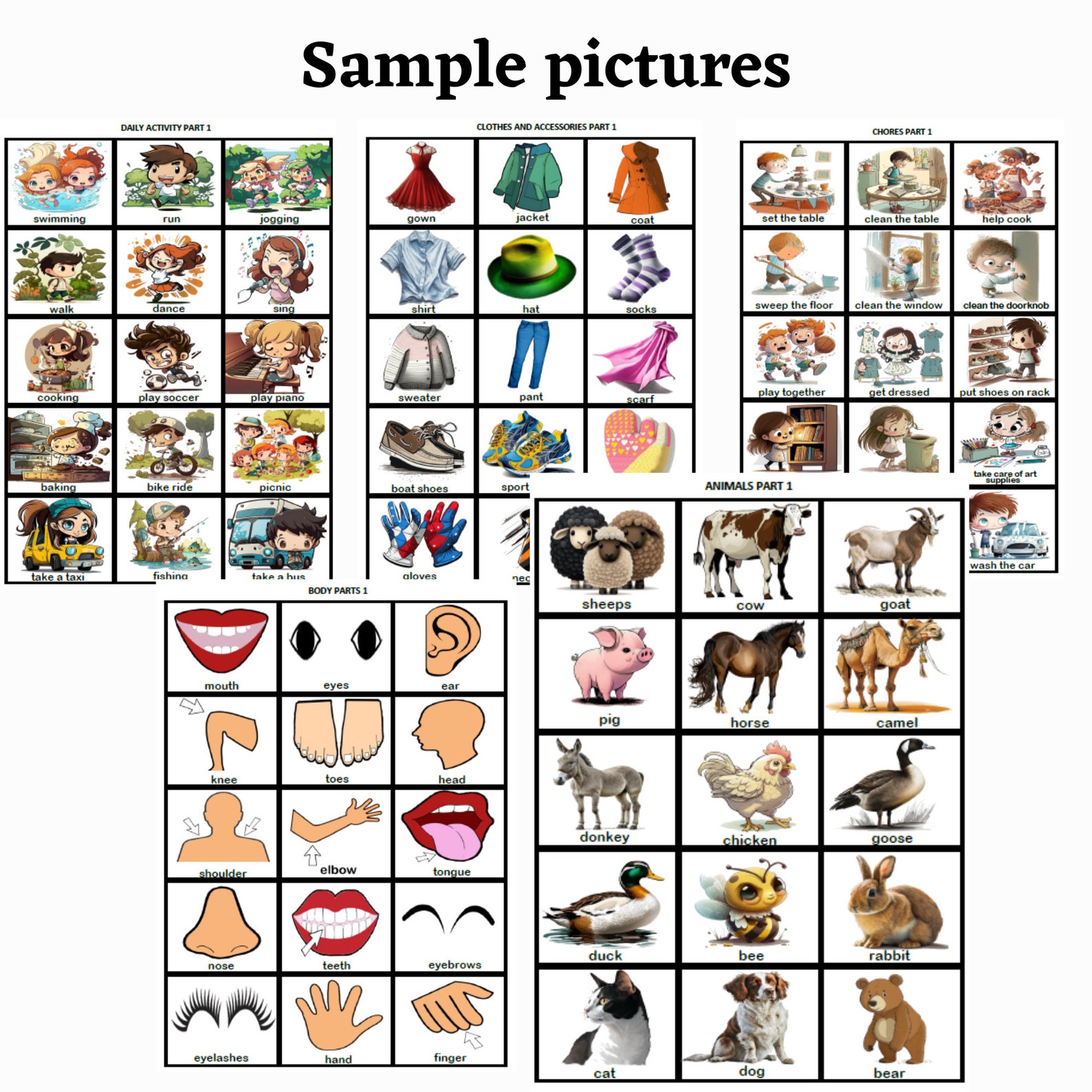 Printable Pecs Cards, Free 7 Boards 1001 Pecs Picture Cards ...