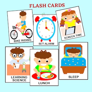 255 Daily Routine Cards Pdf, Printable Daily Routine Card, Daily ...