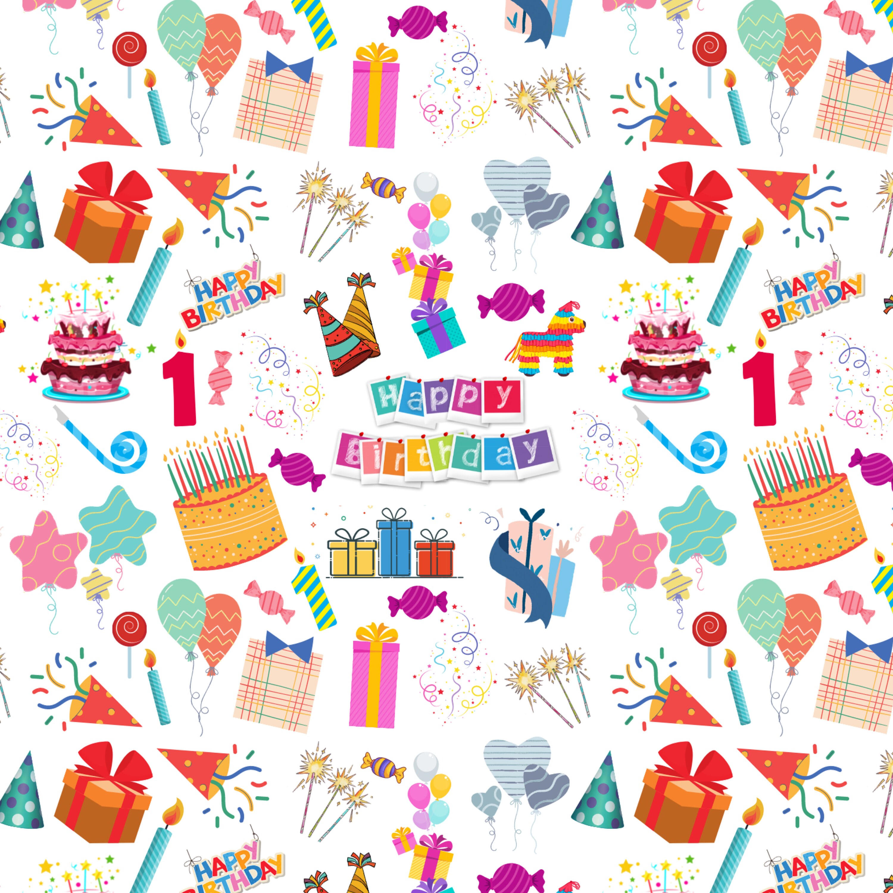 Birthday Themed Seamless Digital Paper; JPG File for Personal - Etsy