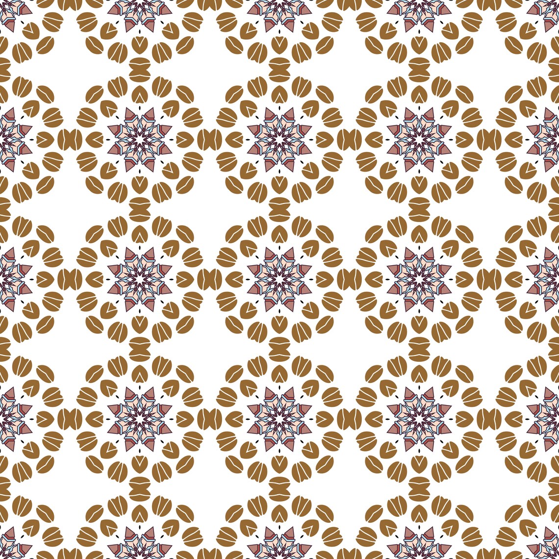 Coffee Themed Seamless Digital Paper; JPEG File for Personal or ...