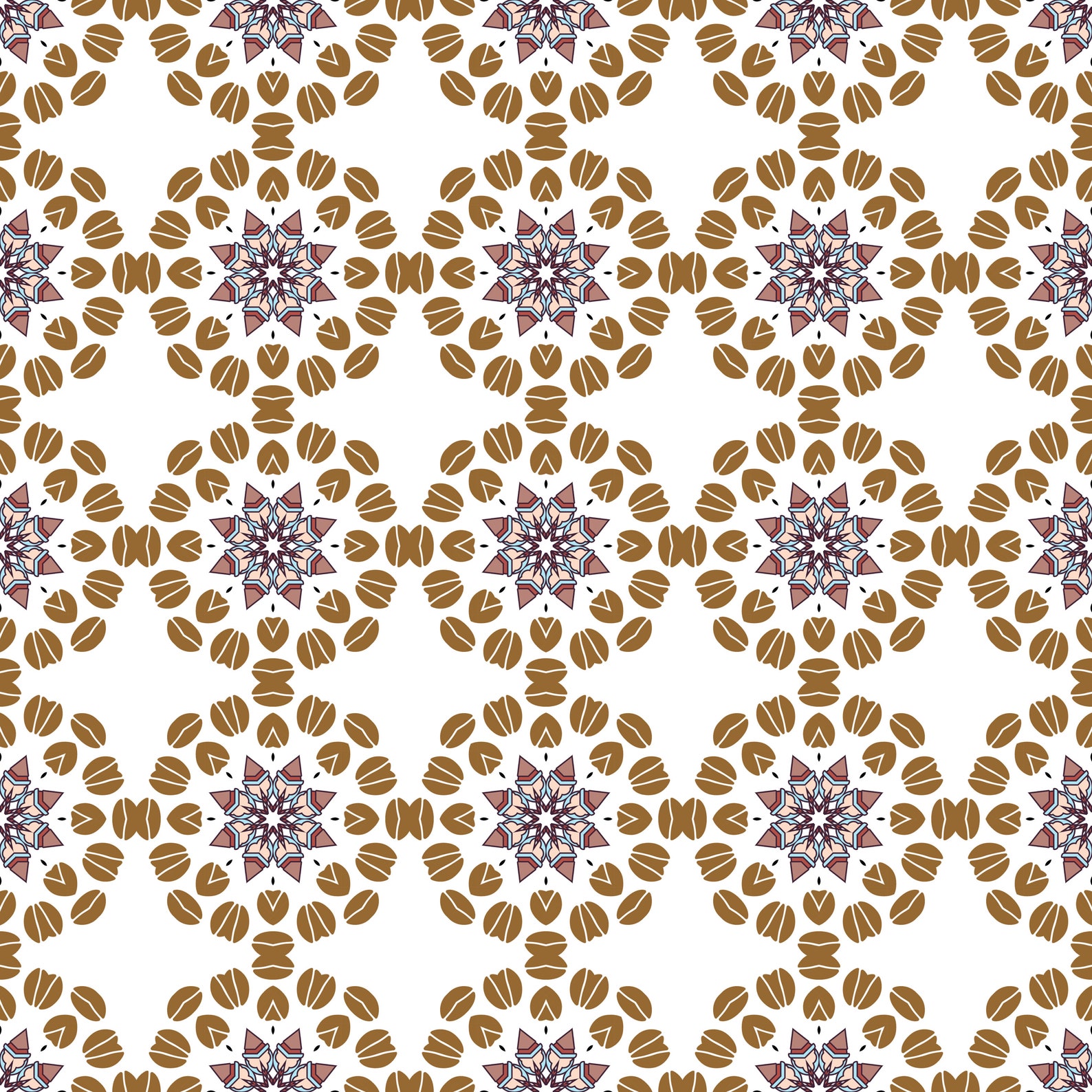 Coffee Themed Seamless Digital Paper; JPEG File for Personal or ...