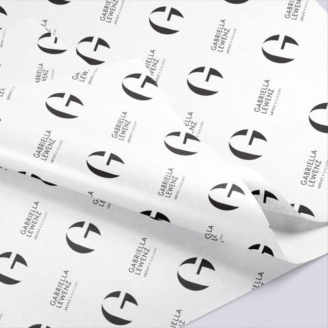 Custom Tissue Paper - One Color Customizable Logo Wrapping Paper Paper ...